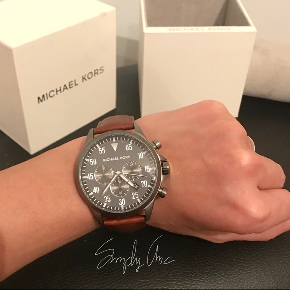 Michael Kors | Accessories | New Authentic Mk Gage Black Dial ...